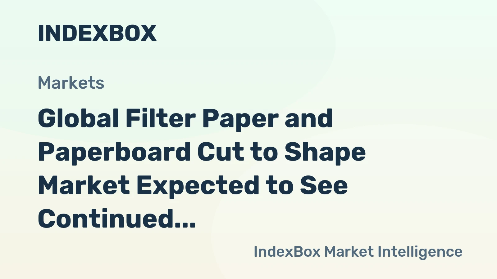 Global Filter Paper and Paperboard Cut to Shape Market Expected to See Continued Growth with CAGR of +1.3%