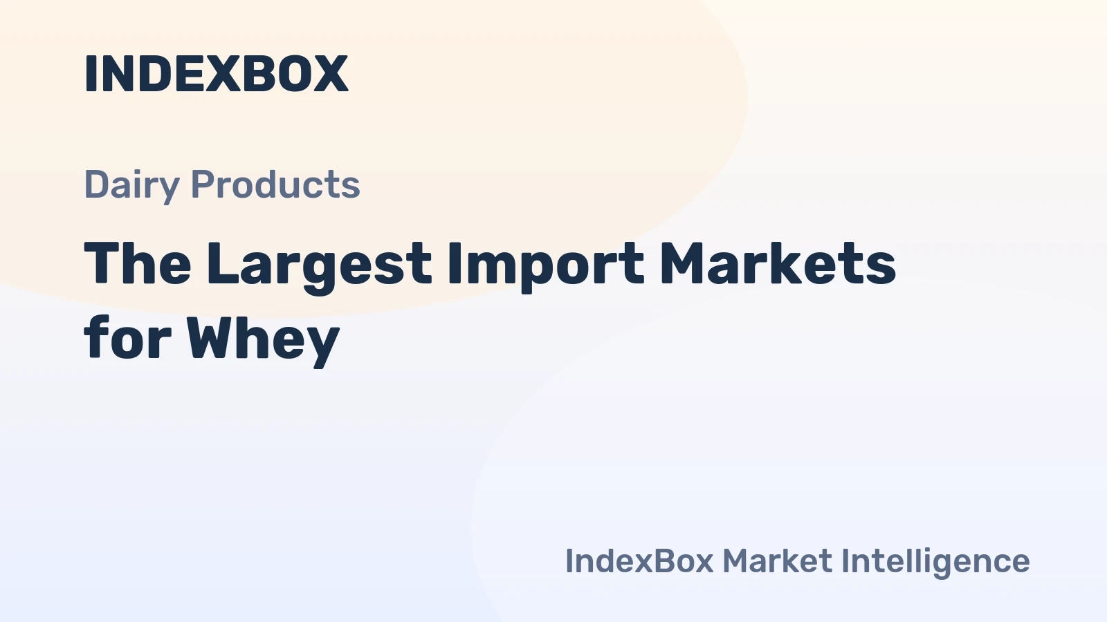 The Largest Import Markets for Whey