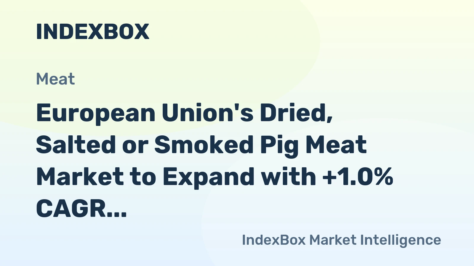 European Union's Dried, Salted or Smoked Pig Meat Market to Expand with +1.0% CAGR, Reaching 2.7M Tons by 2035