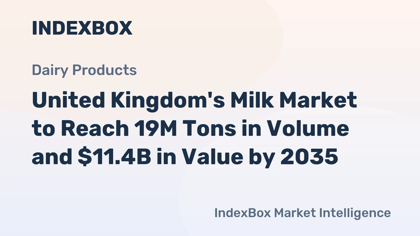 United Kingdom's Milk Market to Reach 19M Tons in Volume and $11.4B in Value by 2035