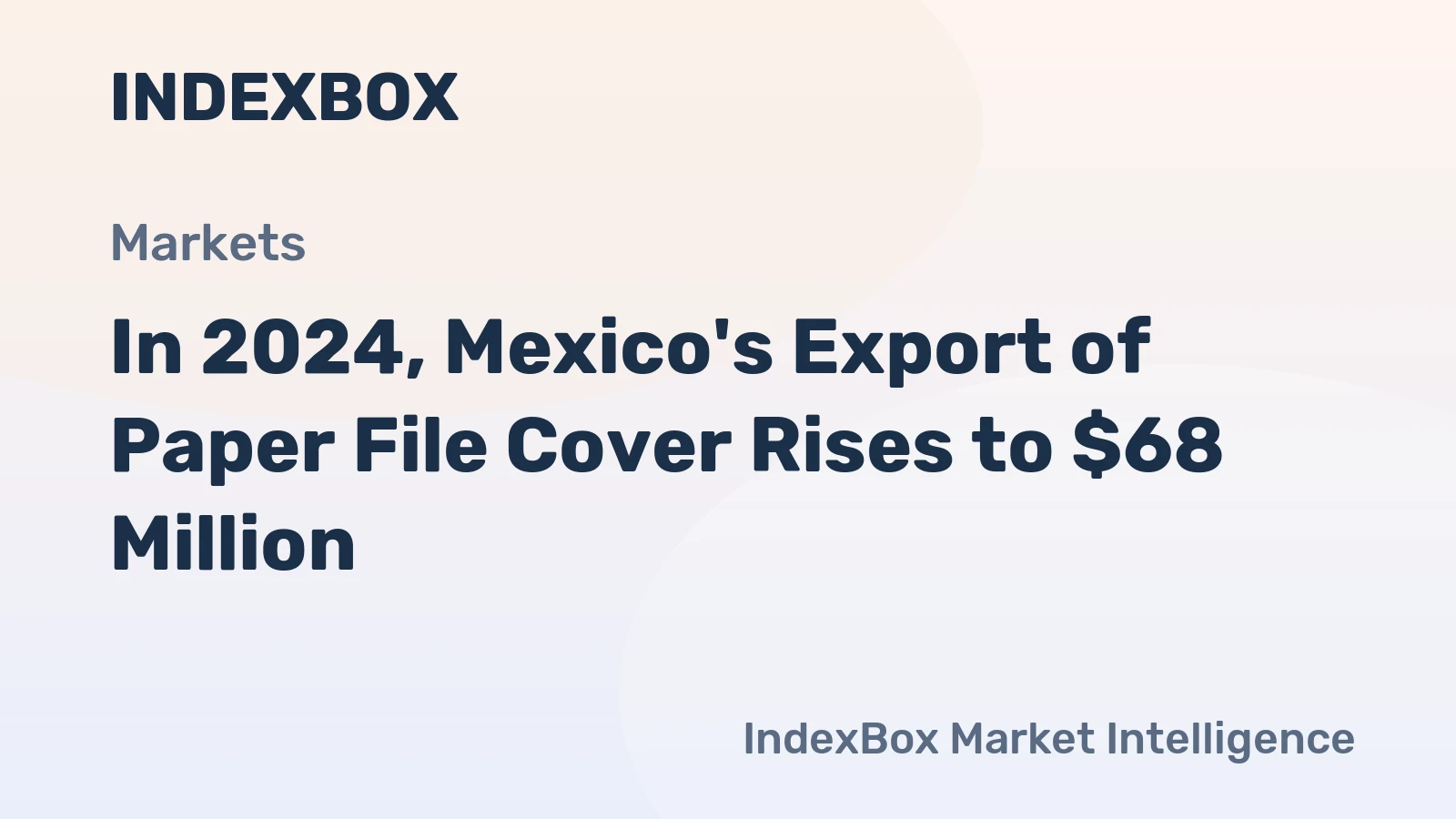 In 2024, Mexico's Export of Paper File Cover Rises to $68 Million