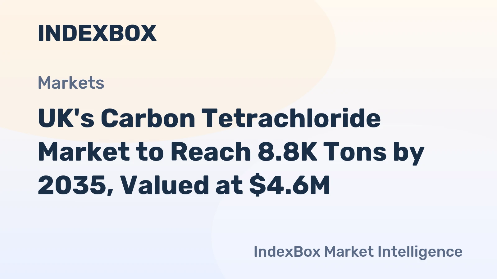 UK's Carbon Tetrachloride Market to Reach 8.8K Tons by 2035, Valued at $4.6M