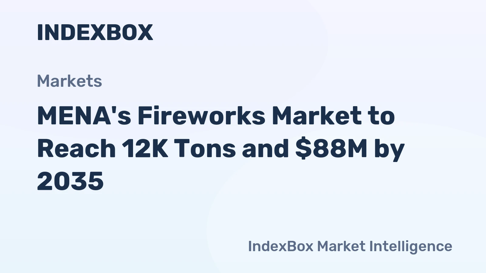 MENA's Fireworks Market to Reach 12K Tons and $88M by 2035