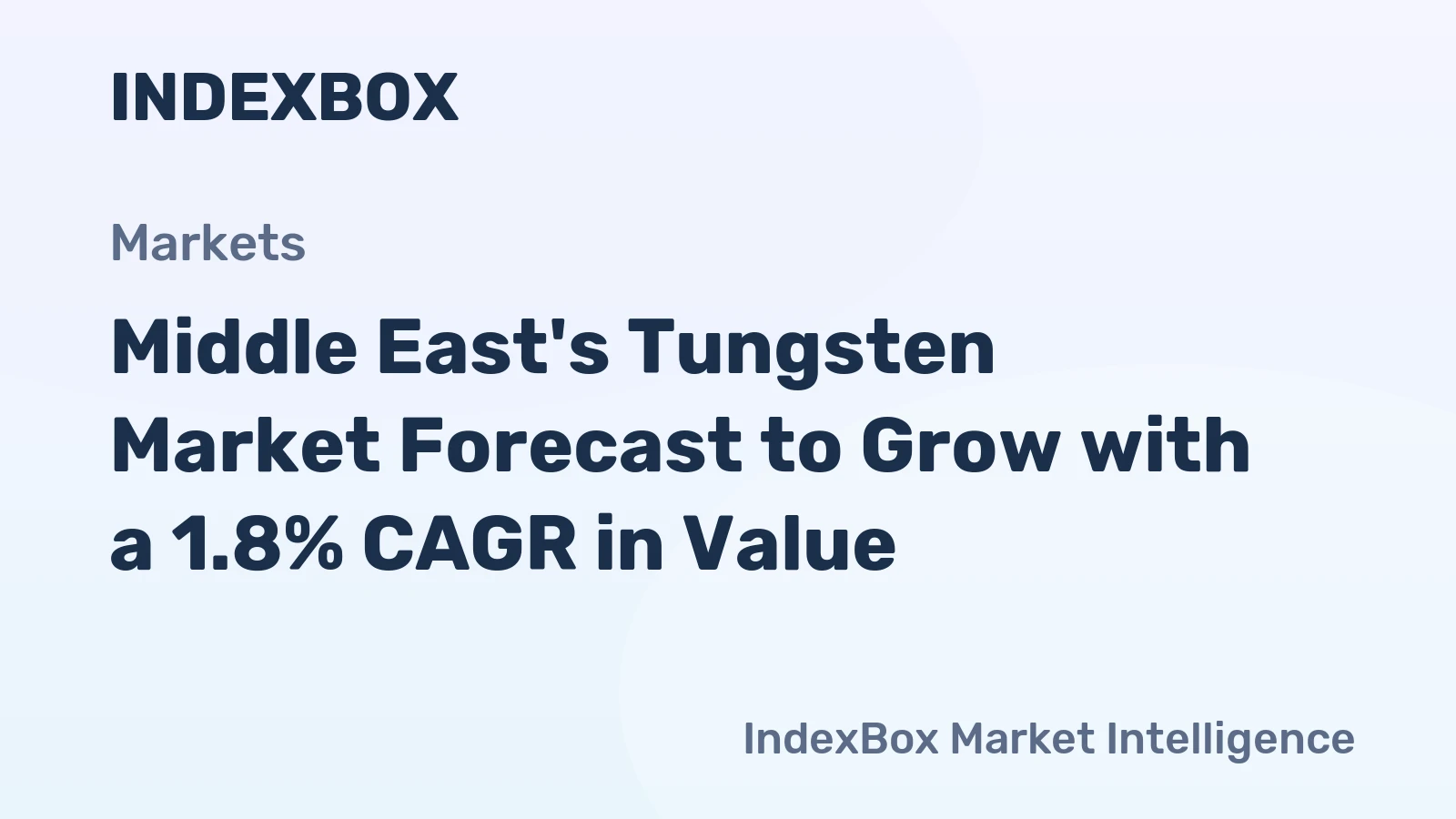 Middle East's Tungsten Market Forecast to Grow with a 1.8% CAGR in Value