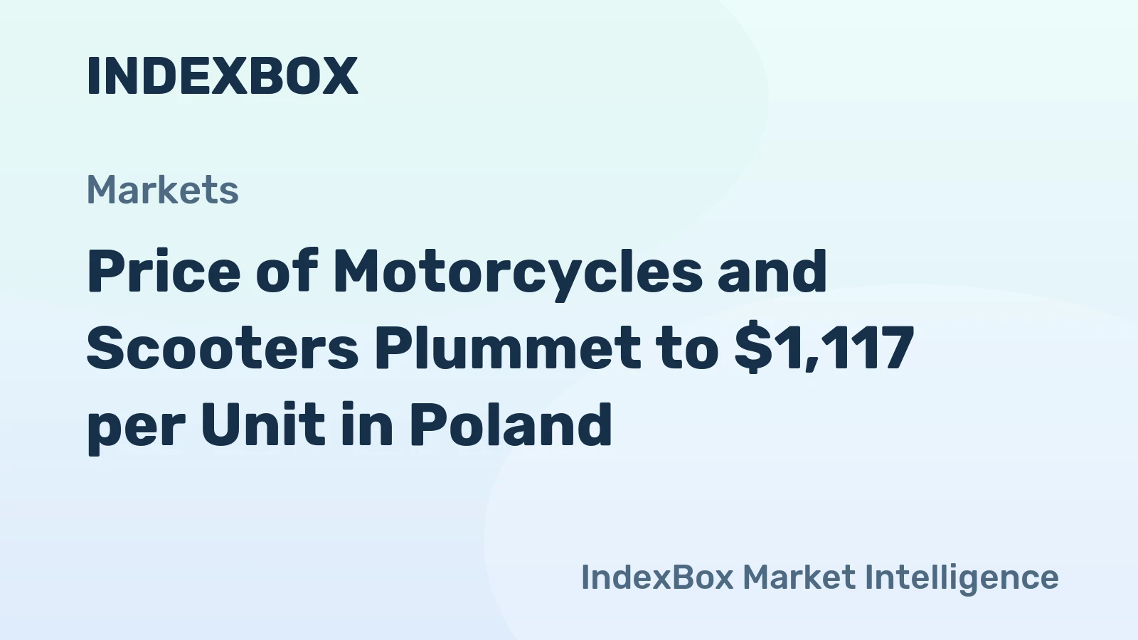 Price of Motorcycles and Scooters Plummet to $1,117 per Unit in Poland