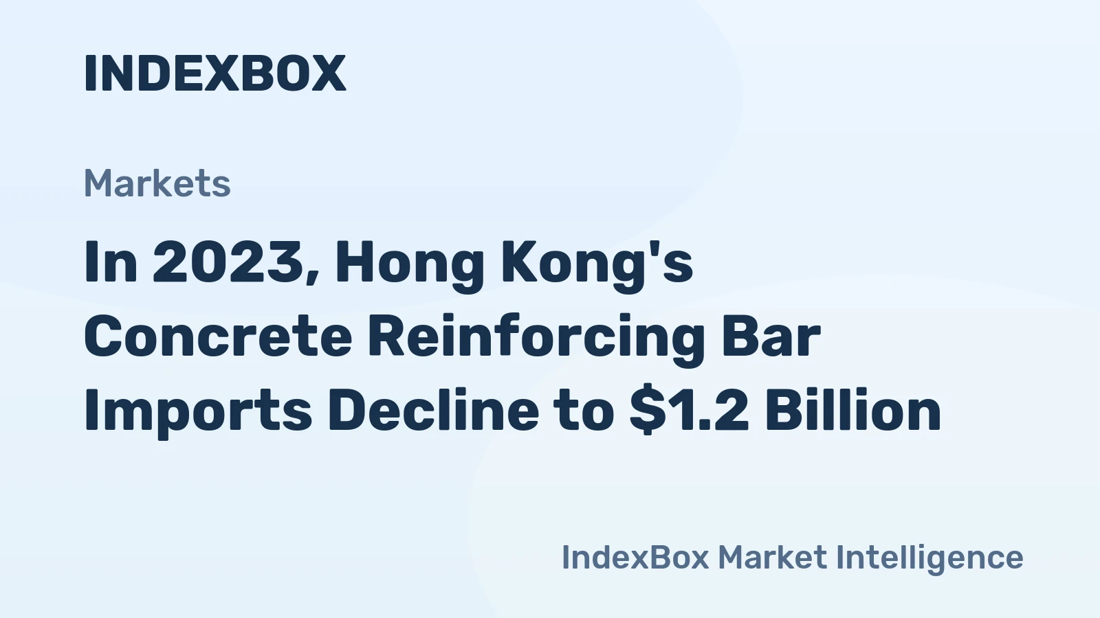 In 2023, Hong Kong's Concrete Reinforcing Bar Imports Decline to $1.2 Billion
