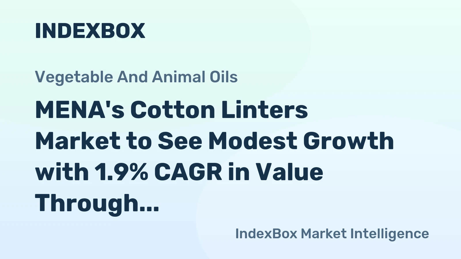 MENA's Cotton Linters Market to See Modest Growth with 1.9% CAGR in Value Through 2035