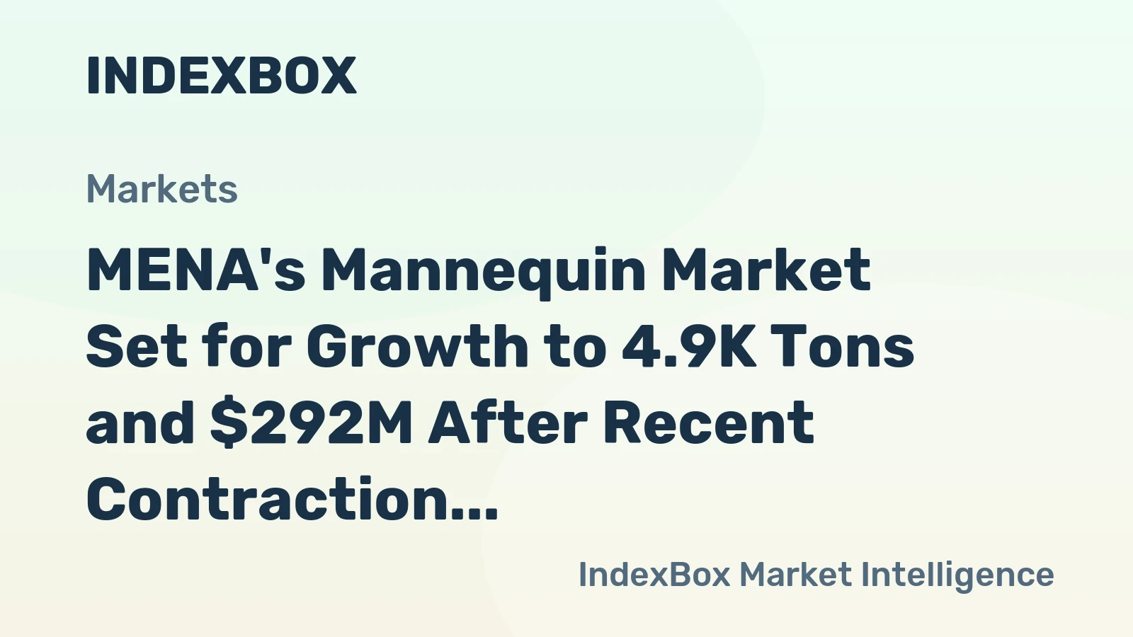 MENA's Mannequin Market Set for Growth to 4.9K Tons and $292M After Recent Contraction