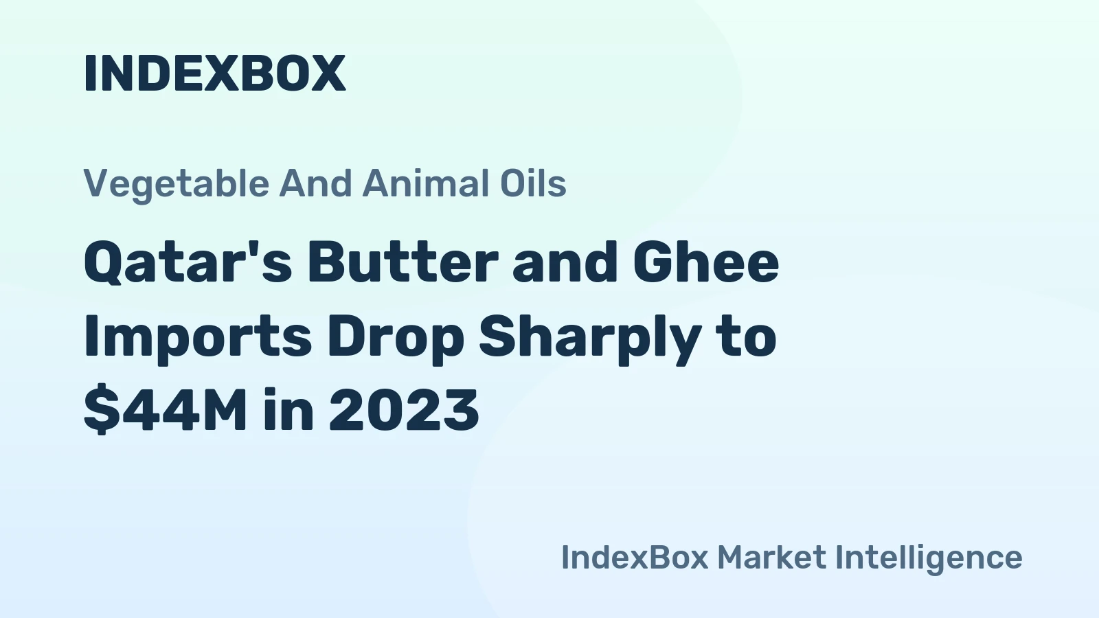 Qatar's Butter and Ghee Imports Drop Sharply to $44M in 2023