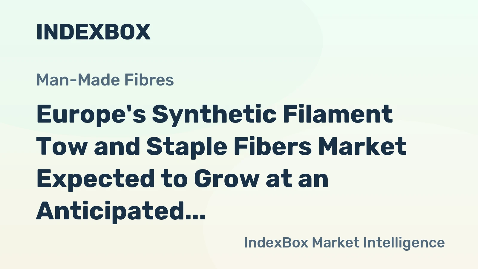 Europe's Synthetic Filament Tow and Staple Fibers Market Expected to Grow at an Anticipated CAGR of +0.7% from 2024 to 2035