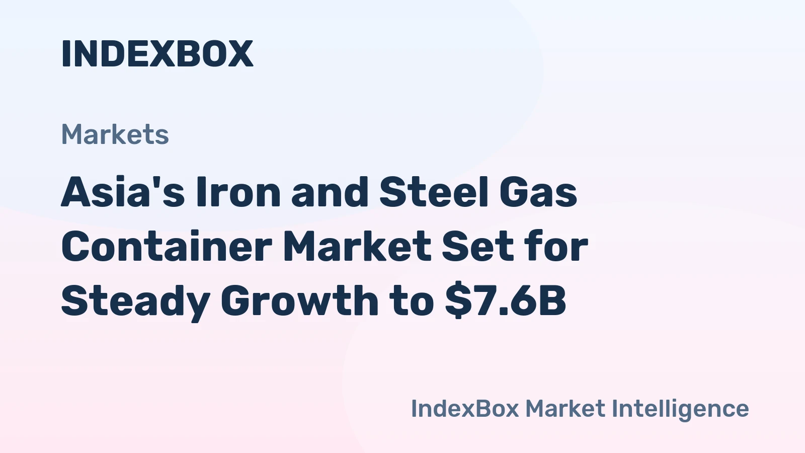 Asia's Iron and Steel Gas Container Market Set for Steady Growth to $7.6B