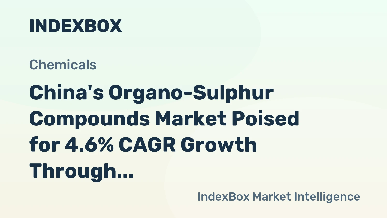 China's Organo-Sulphur Compounds Market Poised for 4.6% CAGR Growth Through 2035