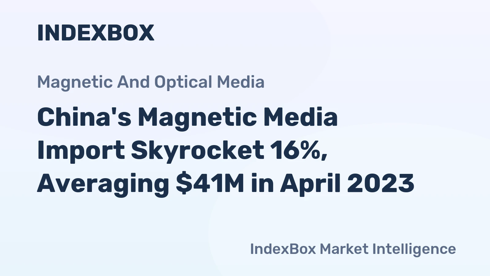 China's Magnetic Media Import Skyrocket 16%, Averaging $41M in April 2023