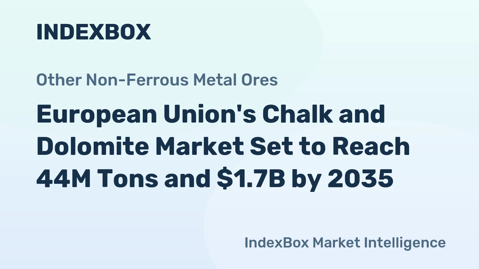 European Union's Chalk and Dolomite Market Set to Reach 44M Tons and $1.7B by 2035