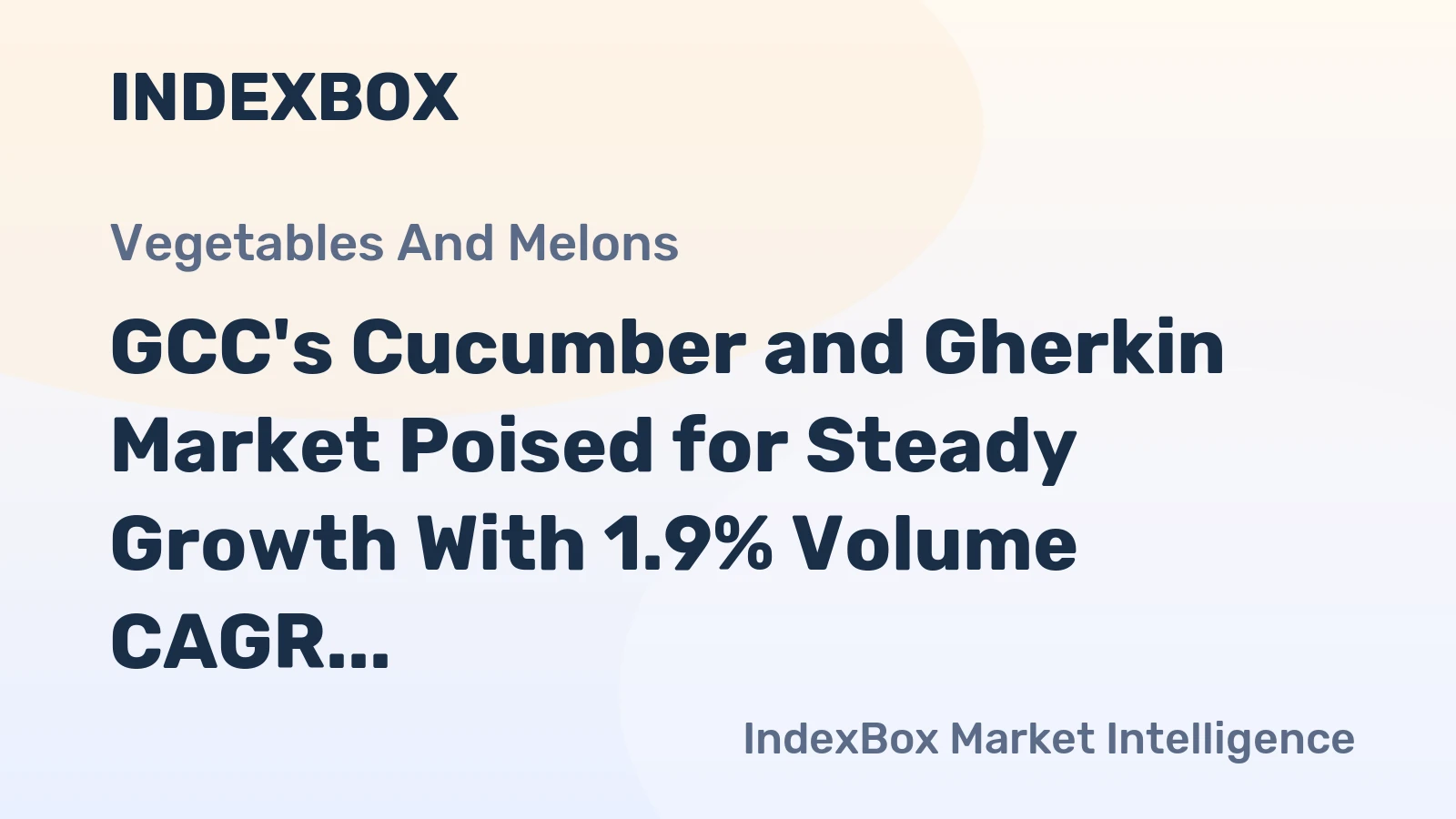GCC's Cucumber and Gherkin Market Poised for Steady Growth With 1.9% Volume CAGR Through 2035