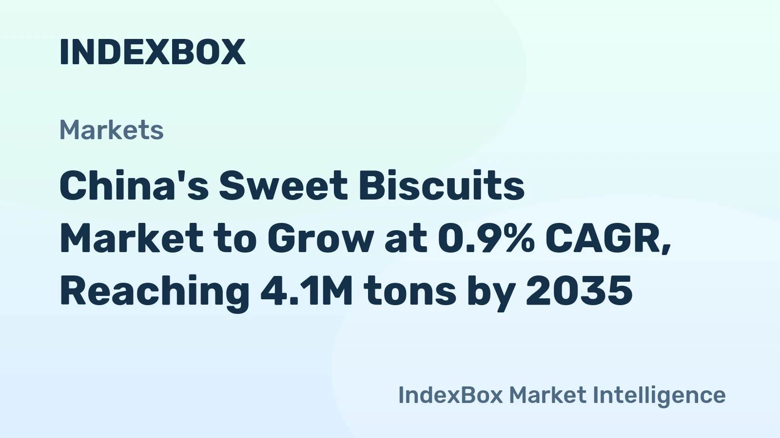 China's Sweet Biscuits Market to Grow at 0.9% CAGR, Reaching 4.1M tons by 2035