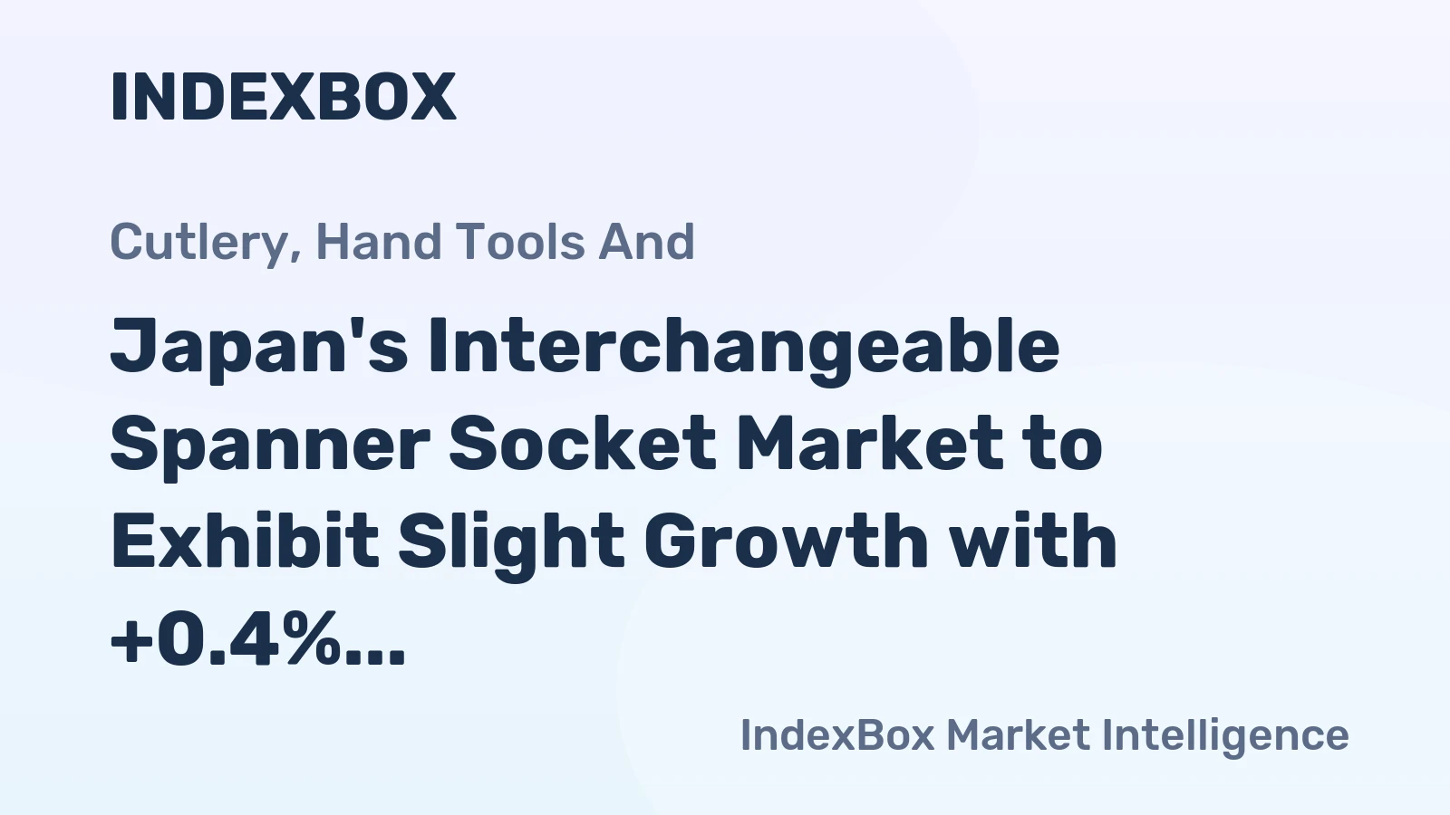 Japan's Interchangeable Spanner Socket Market to Exhibit Slight Growth with +0.4% CAGR in Volume by 2035