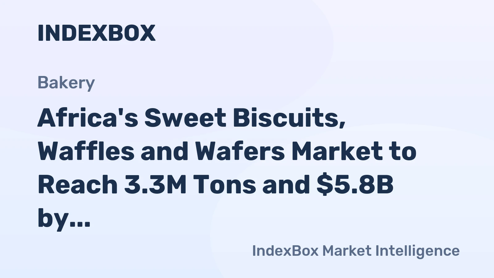 Africa's Sweet Biscuits, Waffles and Wafers Market to Reach 3.3M Tons and $5.8B by 2035