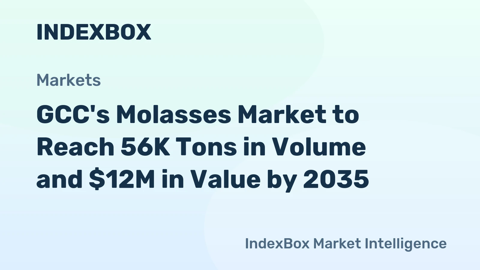 GCC's Molasses Market to Reach 56K Tons in Volume and $12M in Value by 2035