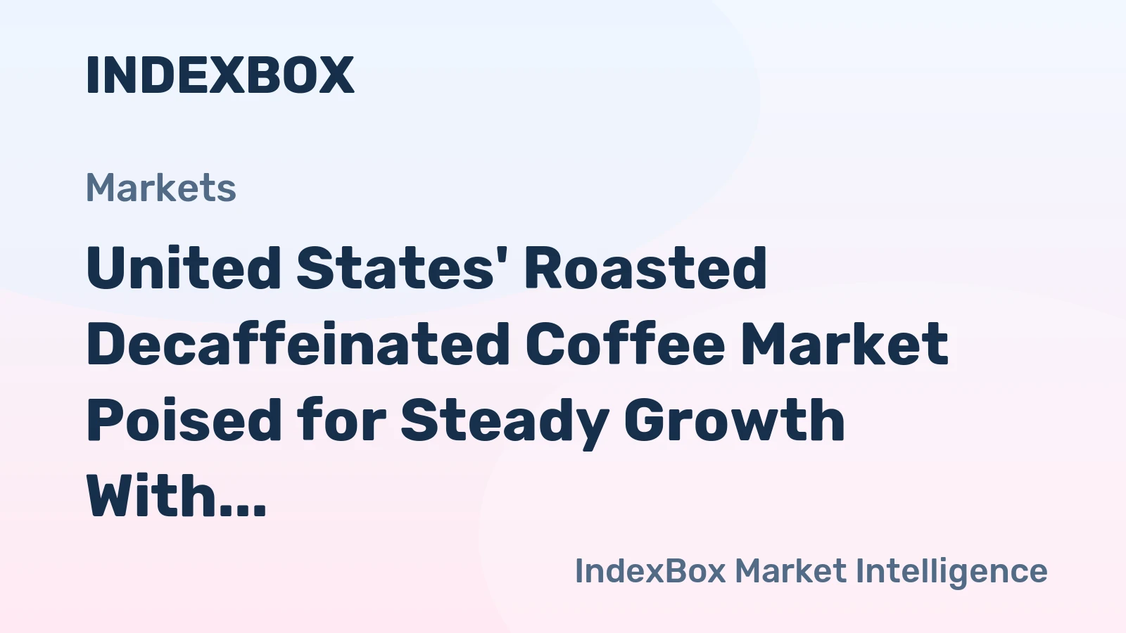 United States' Roasted Decaffeinated Coffee Market Poised for Steady Growth With a 3% CAGR in Value Through 2035