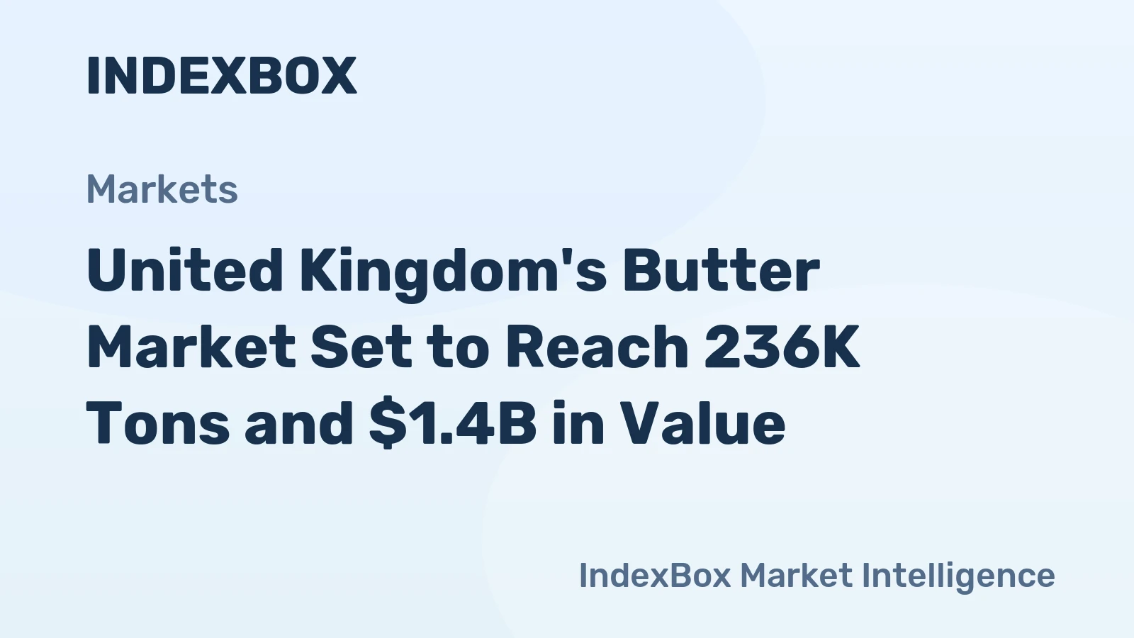United Kingdom's Butter Market Set to Reach 236K Tons and $1.4B in Value