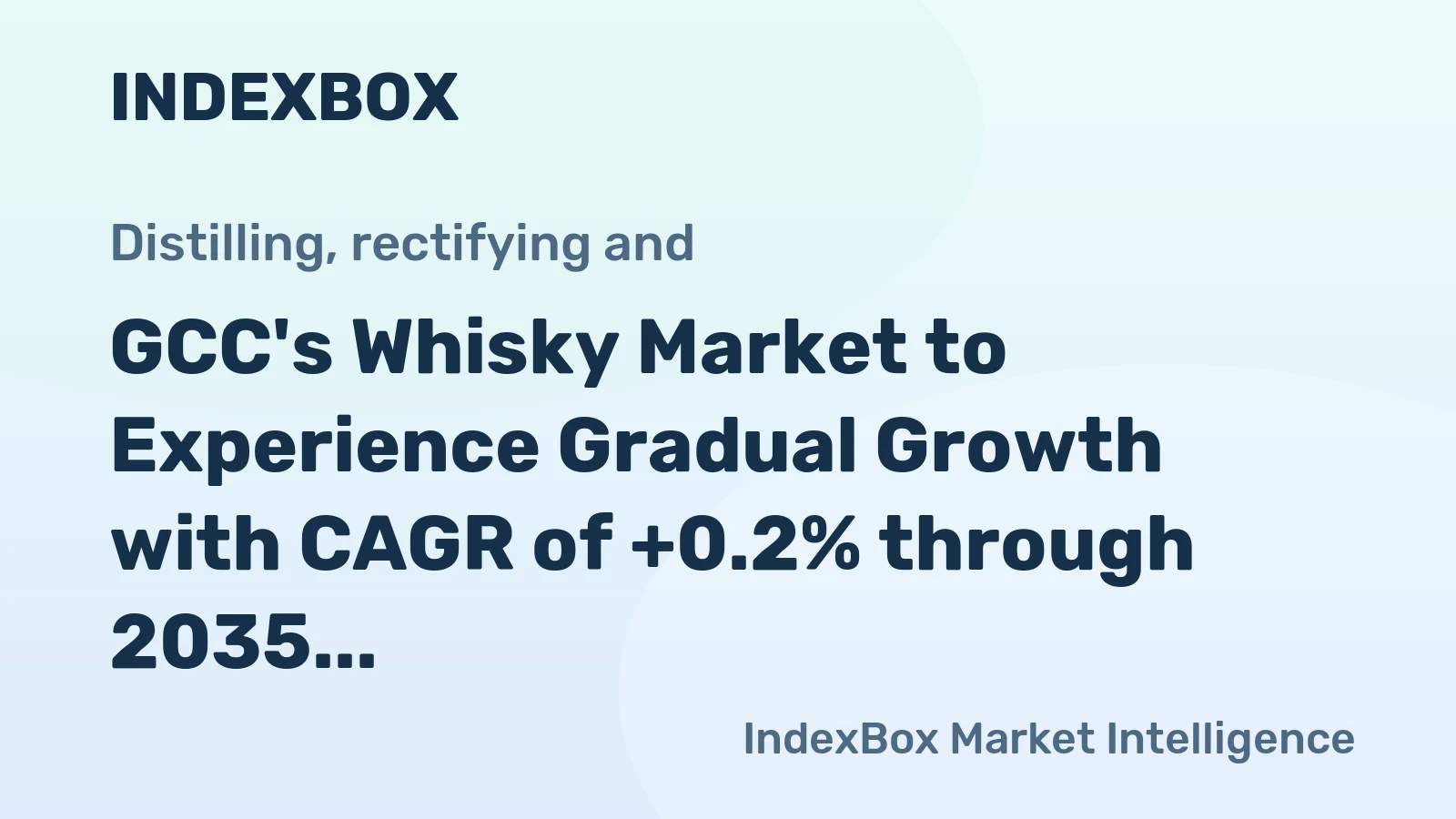 GCC's Whisky Market to Experience Gradual Growth with CAGR of +0.2% through 2035, Reaching $432M in Value