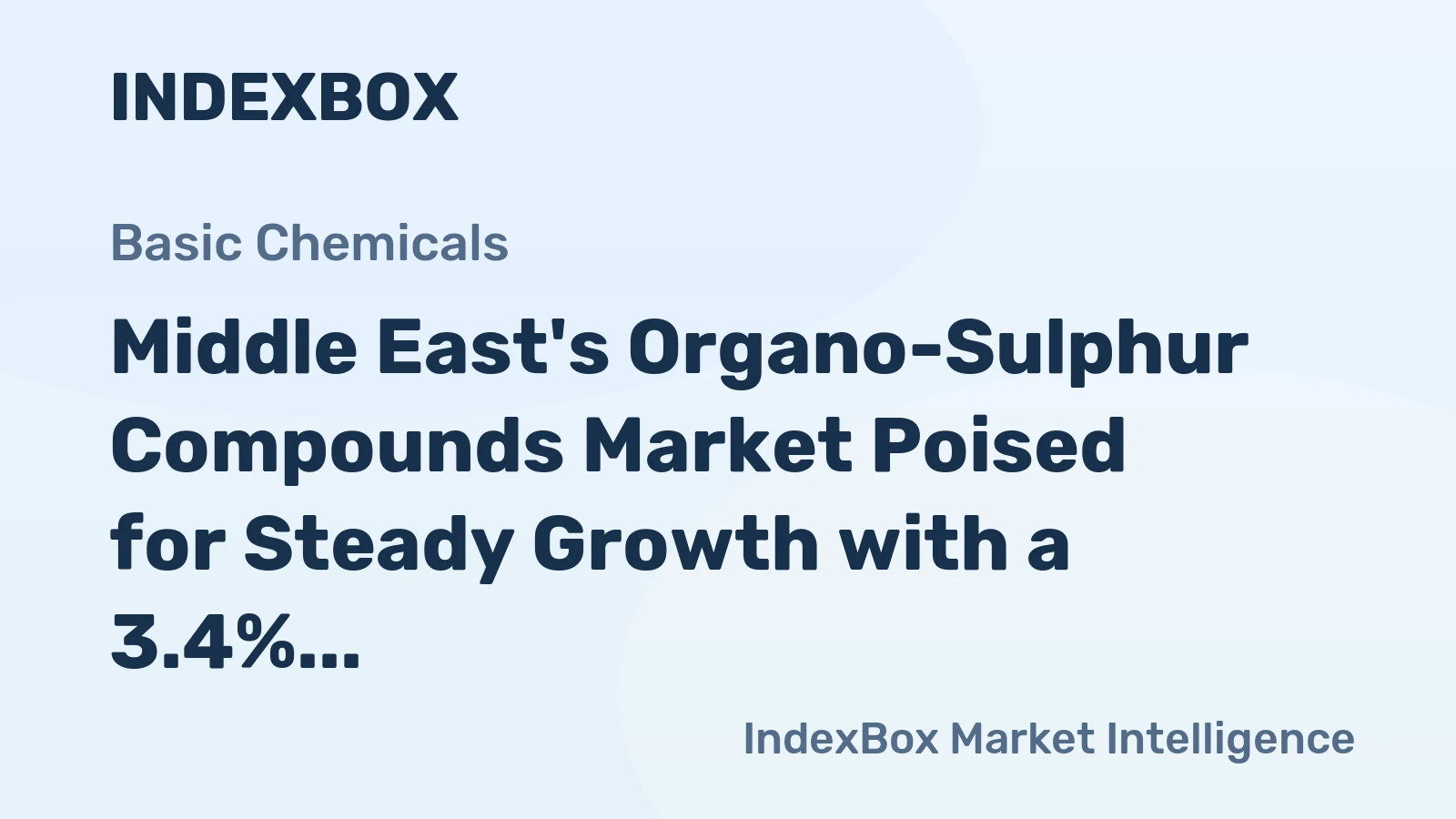 Middle East's Organo-Sulphur Compounds Market Poised for Steady Growth with a 3.4% CAGR