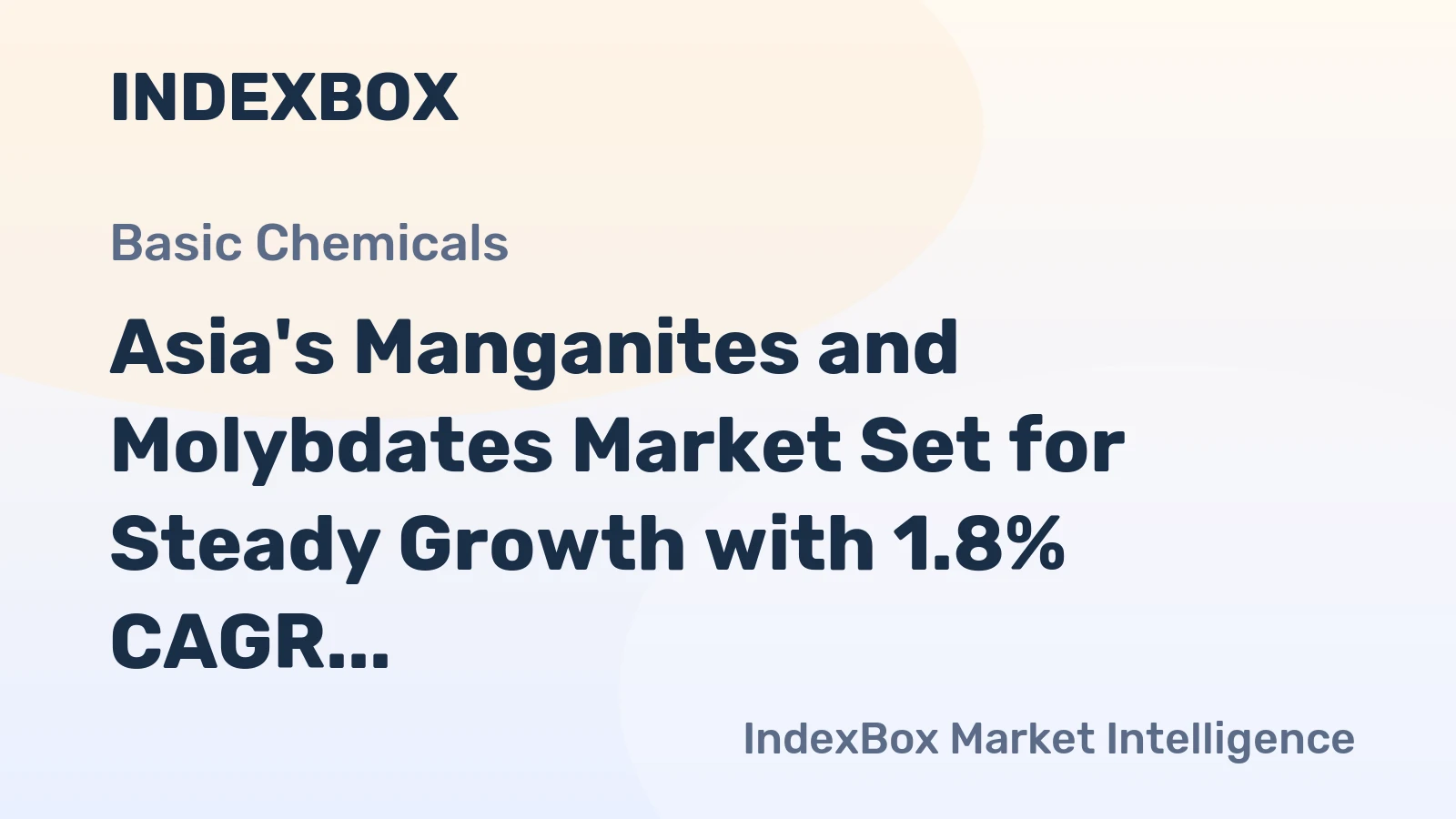 Asia's Manganites and Molybdates Market Set for Steady Growth with 1.8% CAGR in Value Through 2035