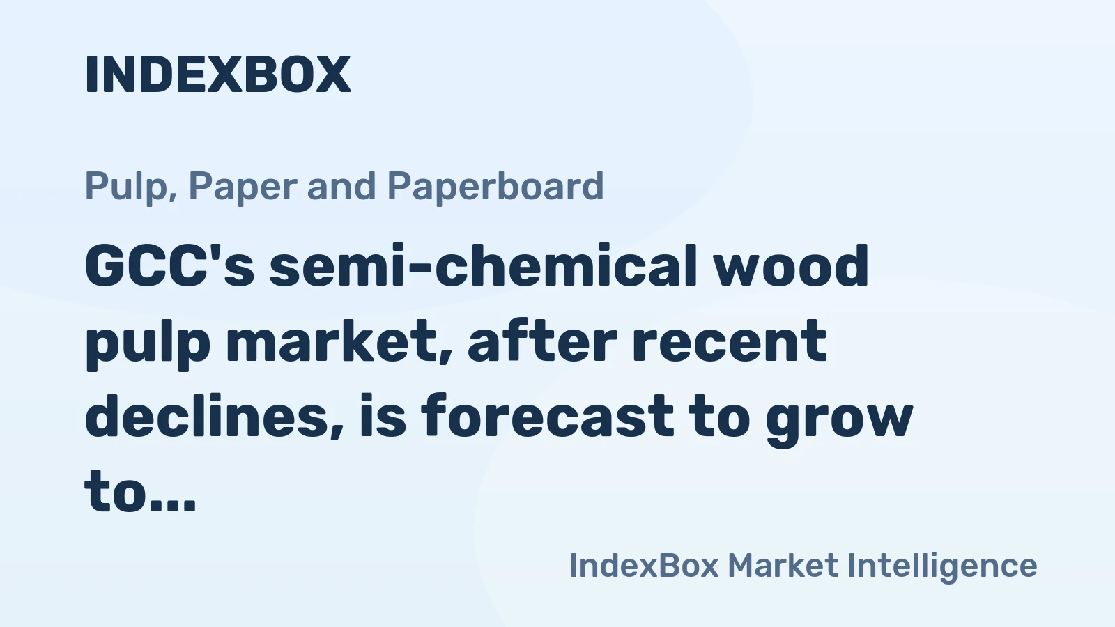 GCC's semi-chemical wood pulp market, after recent declines, is forecast to grow to 906 tons in volume and $662K in value by 2035.