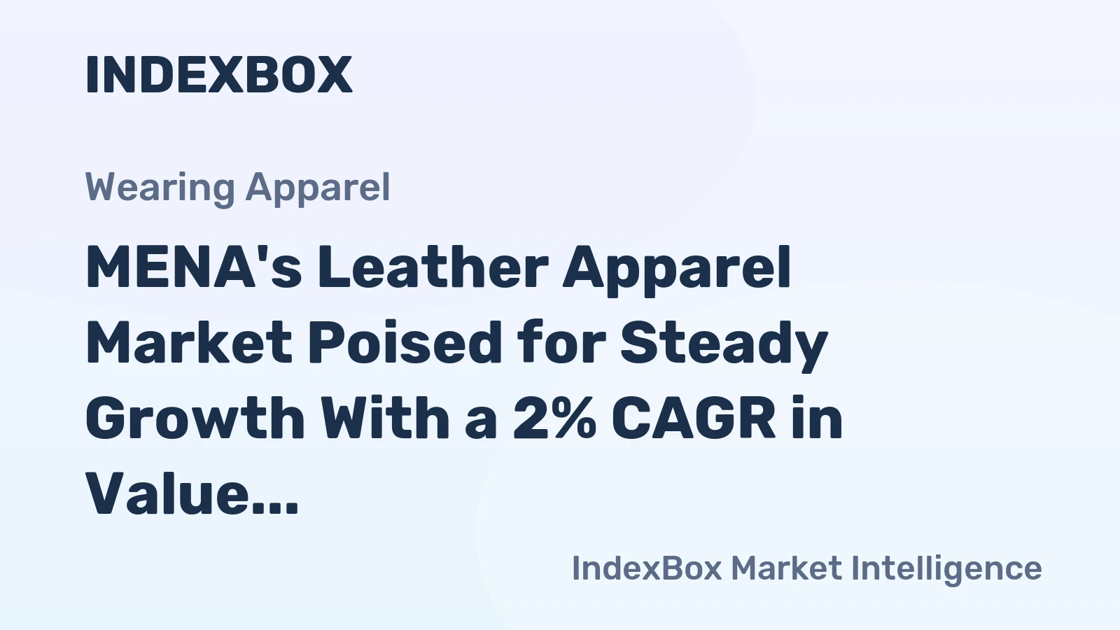 MENA's Leather Apparel Market Poised for Steady Growth With a 2% CAGR in Value
