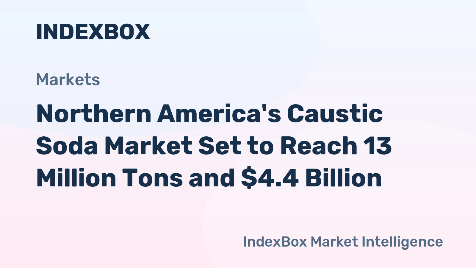 Northern America's Caustic Soda Market Set to Reach 13 Million Tons and $4.4 Billion