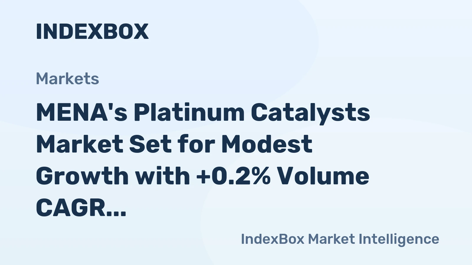 MENA's Platinum Catalysts Market Set for Modest Growth with +0.2% Volume CAGR