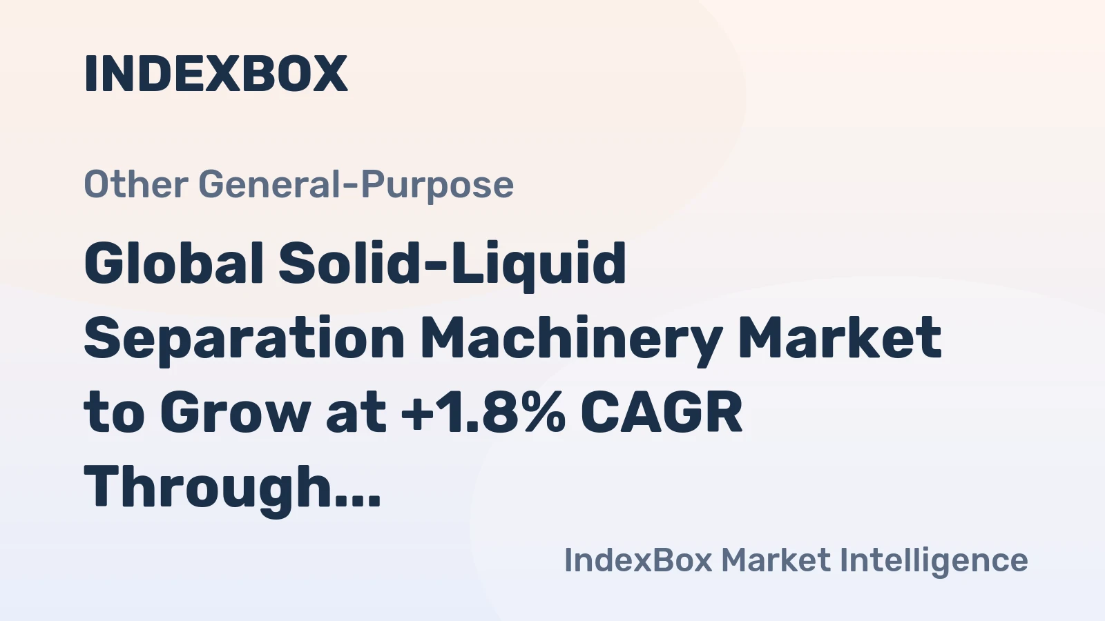 Global Solid-Liquid Separation Machinery Market to Grow at +1.8% CAGR Through 2035