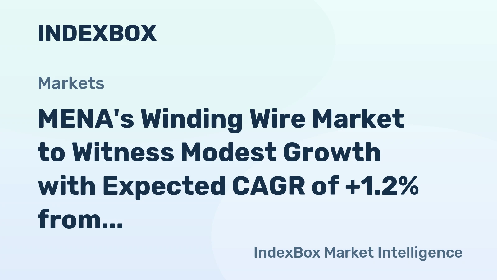 MENA's Winding Wire Market to Witness Modest Growth with Expected CAGR of +1.2% from 2024 to 2035