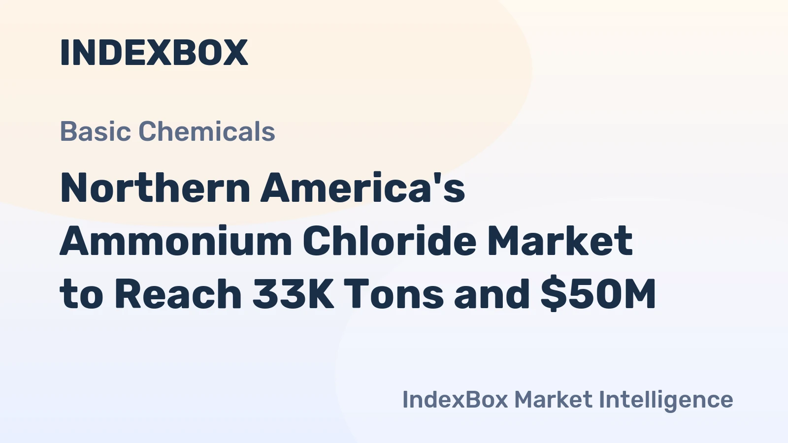 Northern America's Ammonium Chloride Market to Reach 33K Tons and $50M