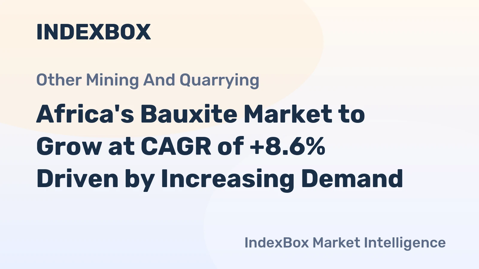 Africa's Bauxite Market to Grow at CAGR of +8.6% Driven by Increasing Demand