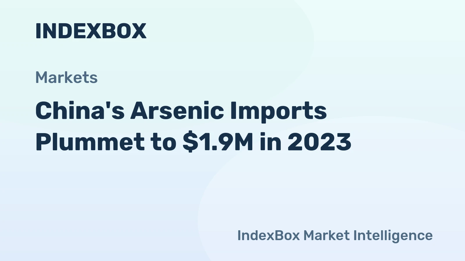 China's Arsenic Imports Plummet to $1.9M in 2023