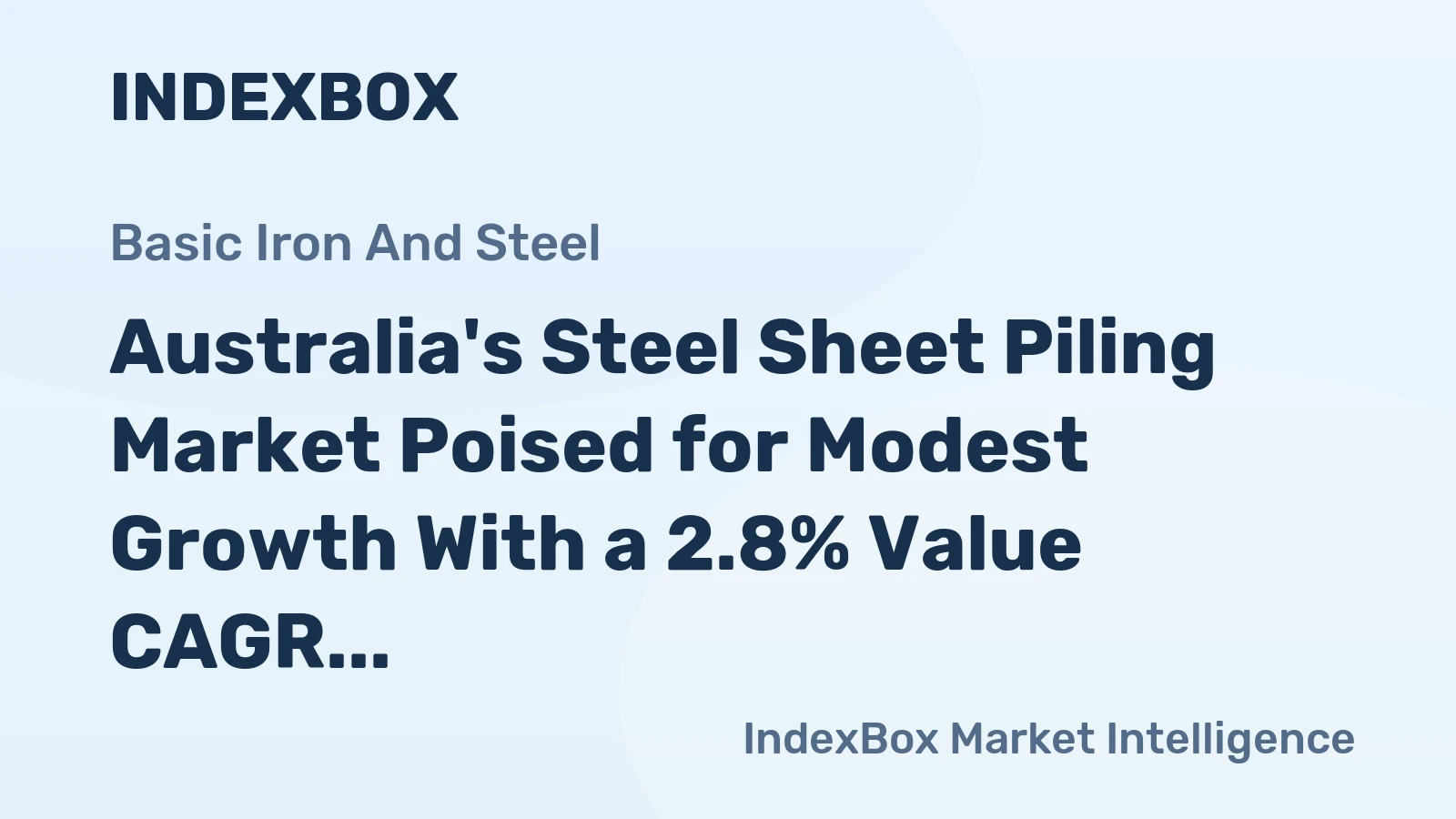 Australia's Steel Sheet Piling Market Poised for Modest Growth With a 2.8% Value CAGR Through 2035