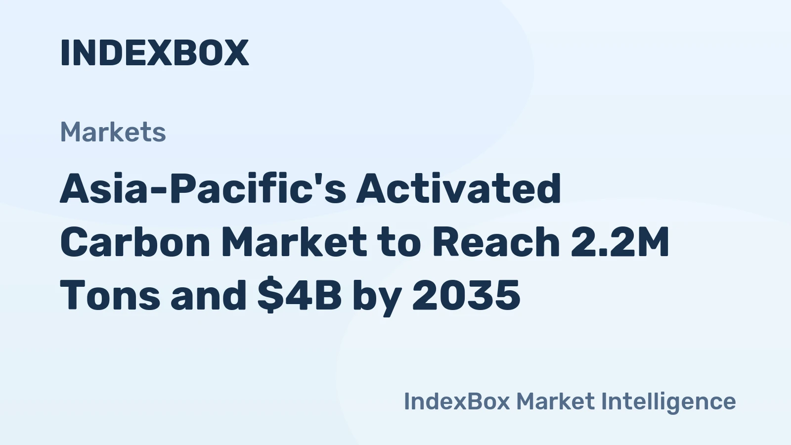 Asia-Pacific's Activated Carbon Market to Reach 2.2M Tons and $4B by 2035