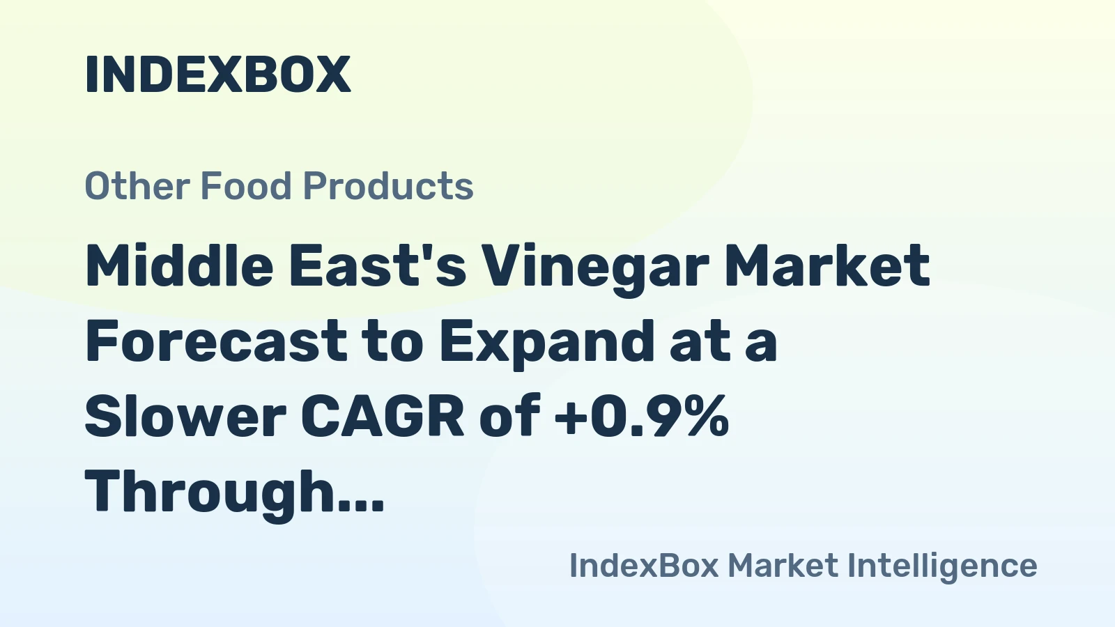 Middle East's Vinegar Market Forecast to Expand at a Slower CAGR of +0.9% Through 2035
