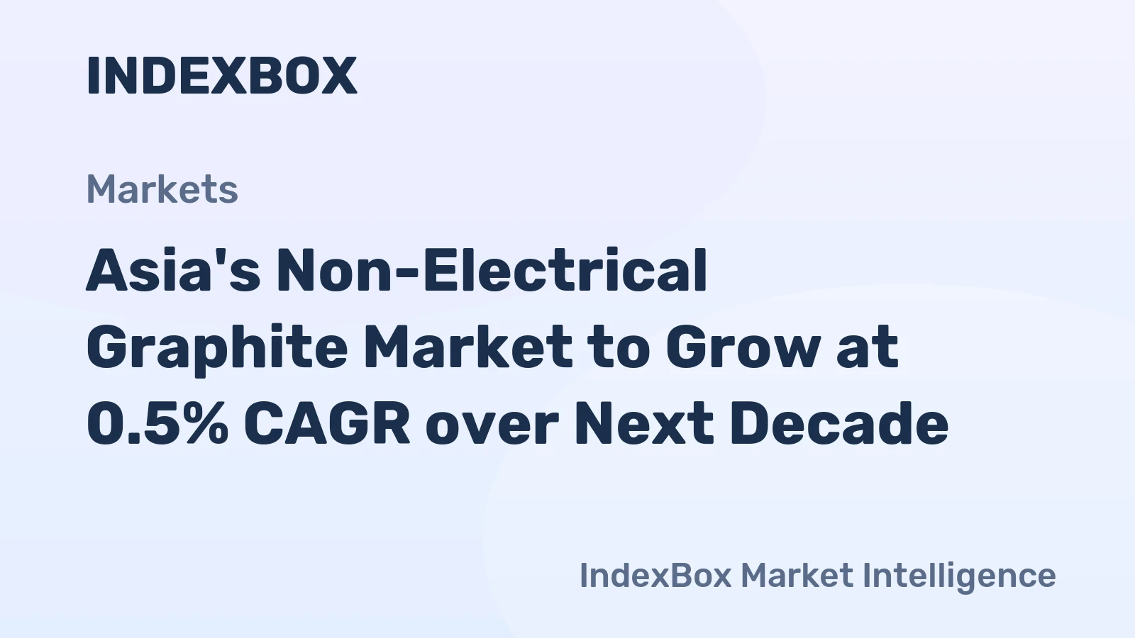 Asia's Non-Electrical Graphite Market to Grow at 0.5% CAGR over Next Decade