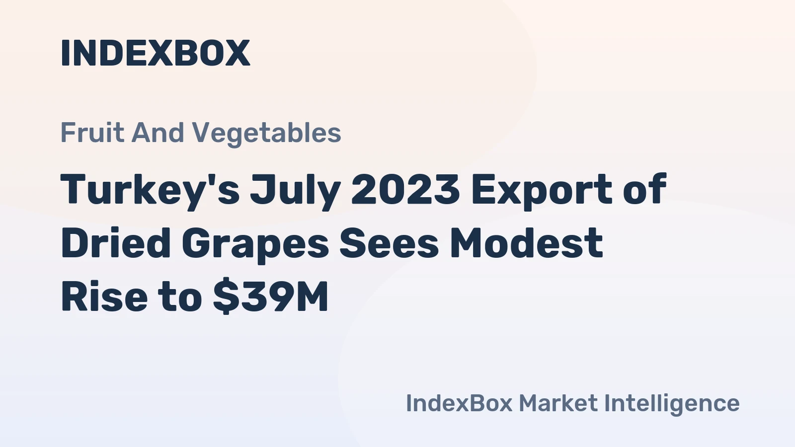 Turkey's July 2023 Export of Dried Grapes Sees Modest Rise to $39M