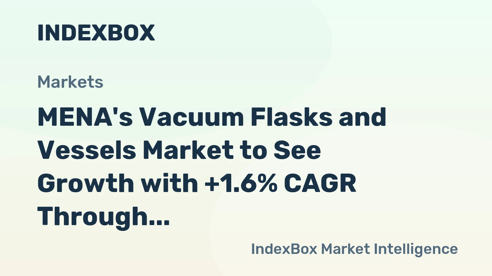 MENA's Vacuum Flasks and Vessels Market to See Growth with +1.6% CAGR Through 2035