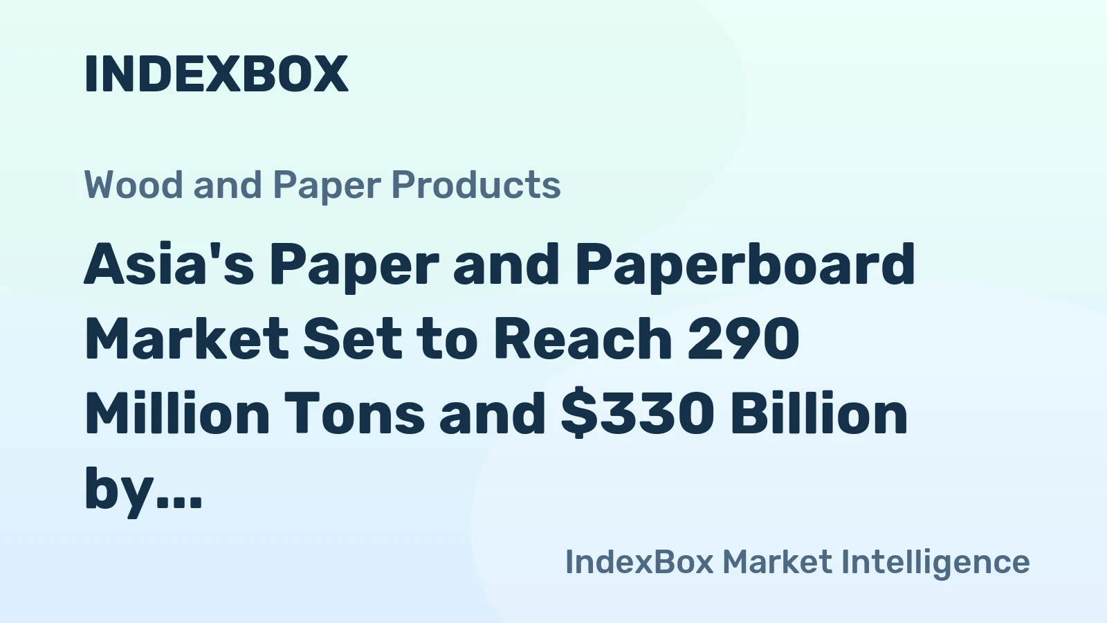 Asia's Paper and Paperboard Market Set to Reach 290 Million Tons and $330 Billion by 2035