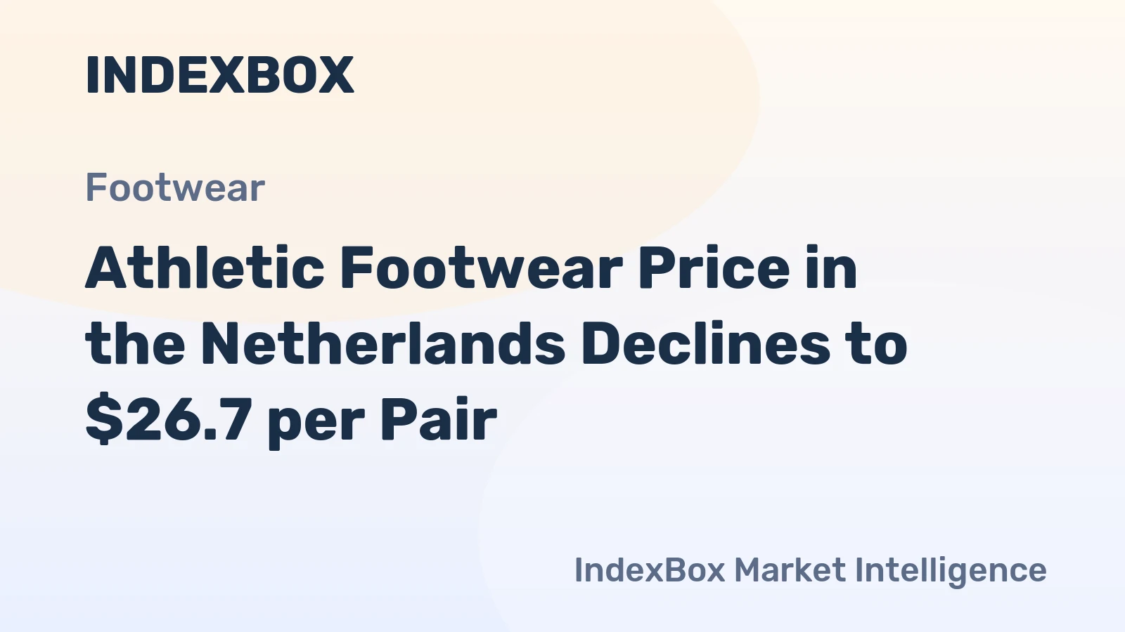 Athletic Footwear Price in the Netherlands Declines to $26.7 per Pair