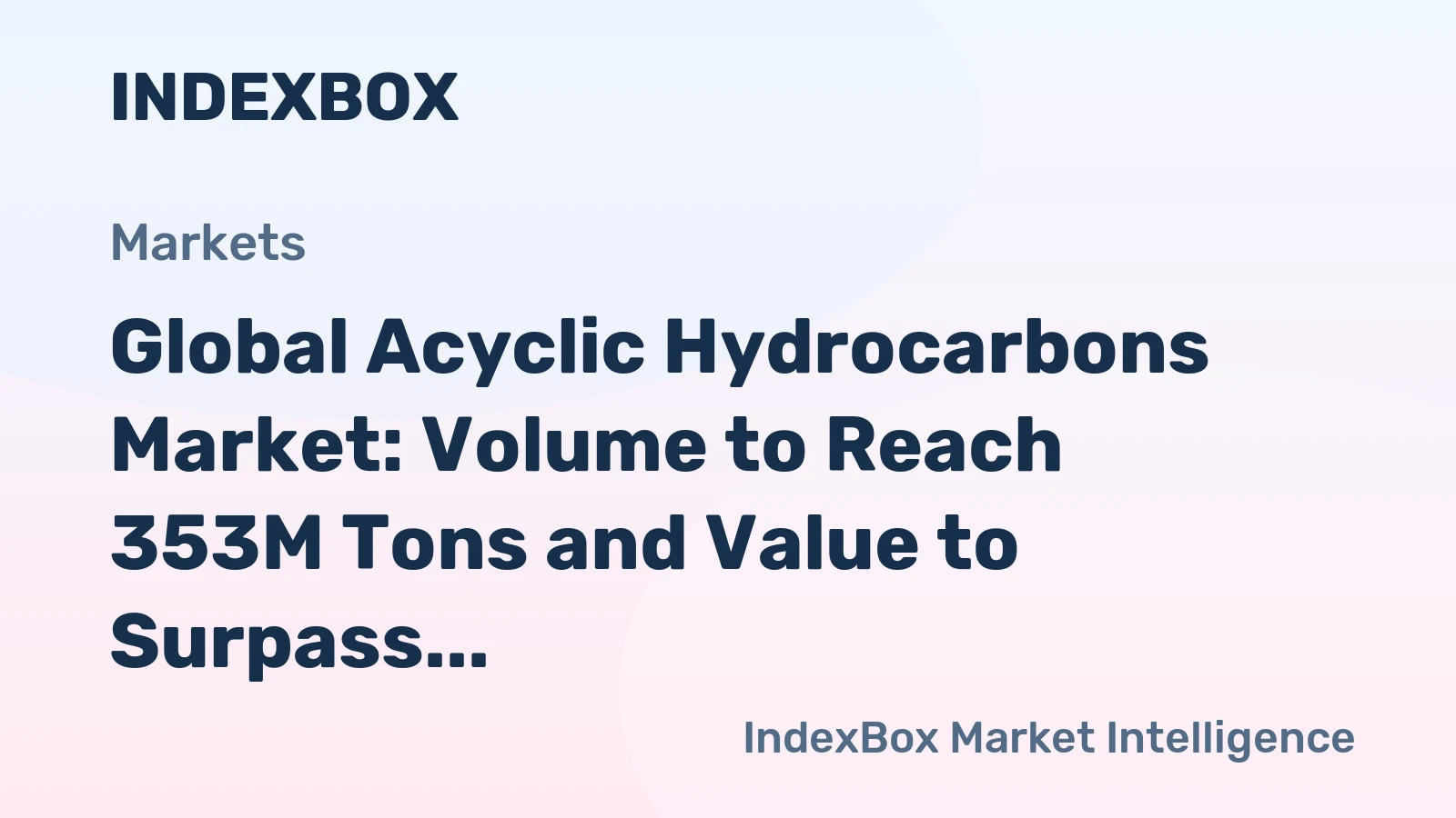 Global Acyclic Hydrocarbons Market: Volume to Reach 353M Tons and Value to Surpass $475.5B by 2035