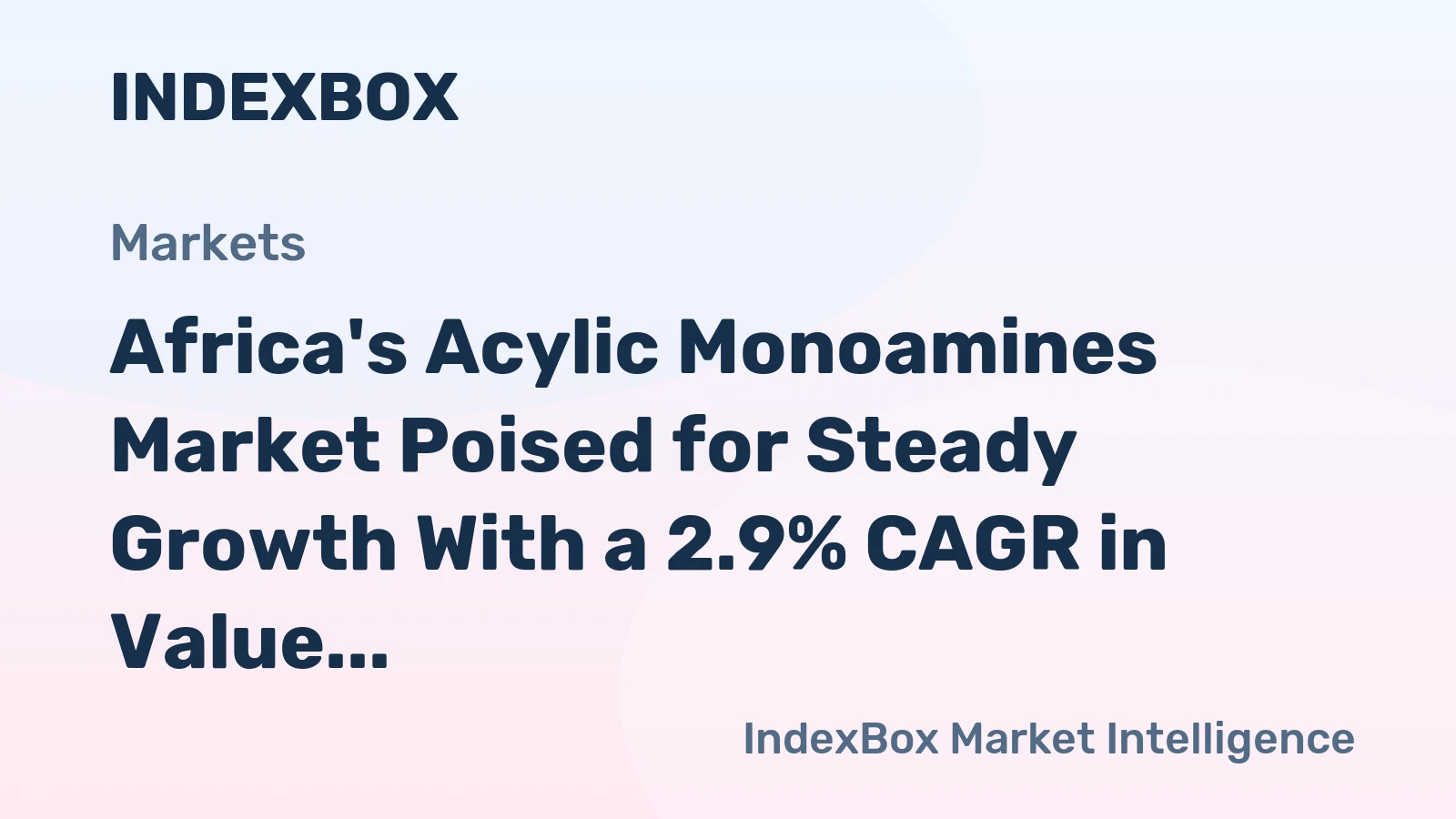 Africa's Acylic Monoamines Market Poised for Steady Growth With a 2.9% CAGR in Value Through 2035
