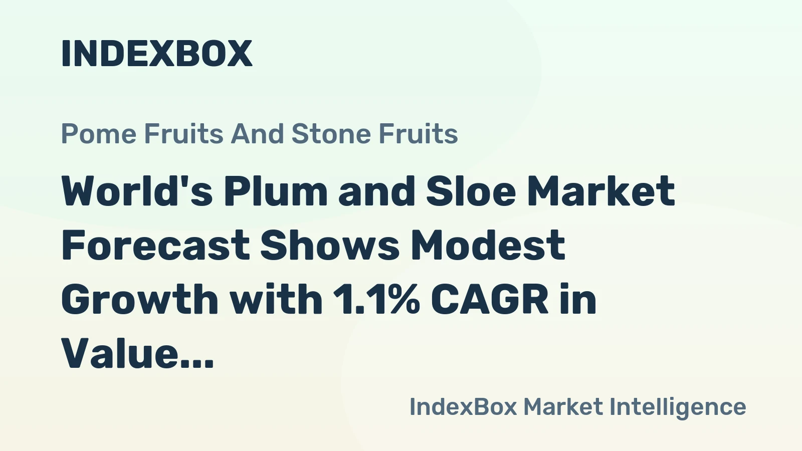 World's Plum and Sloe Market Forecast Shows Modest Growth with 1.1% CAGR in Value Through 2035