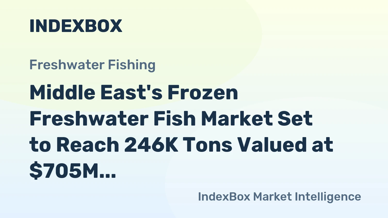 Middle East's Frozen Freshwater Fish Market Set to Reach 246K Tons Valued at $705M by 2035