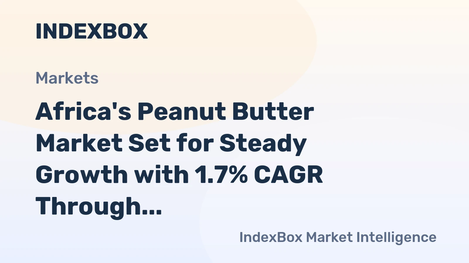 Africa's Peanut Butter Market Set for Steady Growth with 1.7% CAGR Through 2035